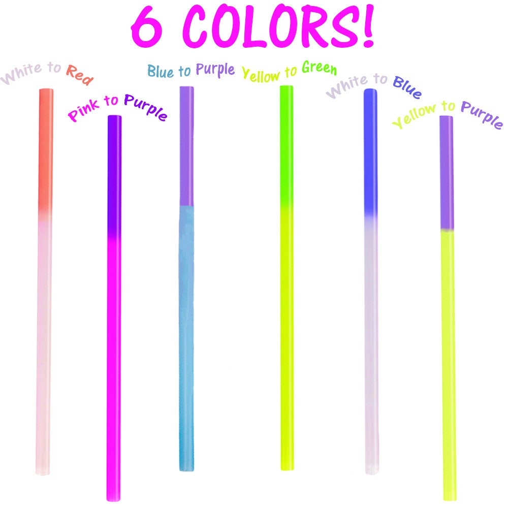 15 Pack Awesome Color Changing Drinking Straws 9 Inch Quality | Etsy