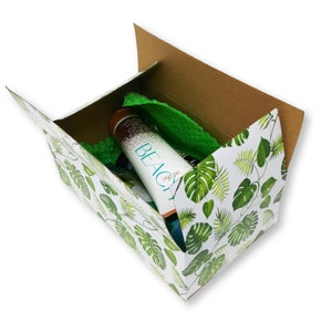 12 Pack 10x6x4" Banana Leaf, Palm Tree Designer Boxes, Recyclable ...
