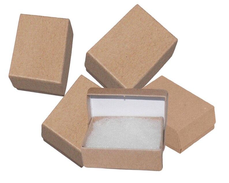 50 Brown Kraft 3.25x2.25x1 Cotton Filled | Etsy