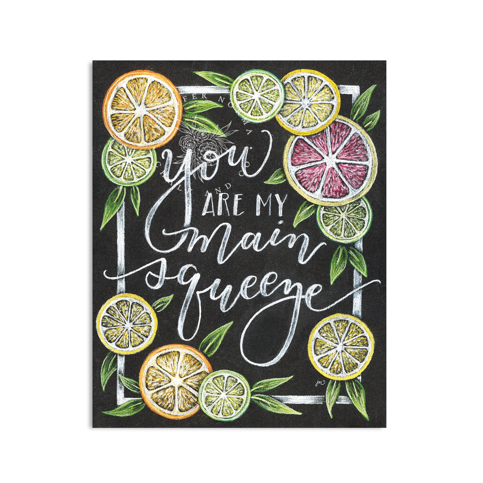 Main Squeeze Print Chalkboard Art Chalk Art Oranges - Etsy.de