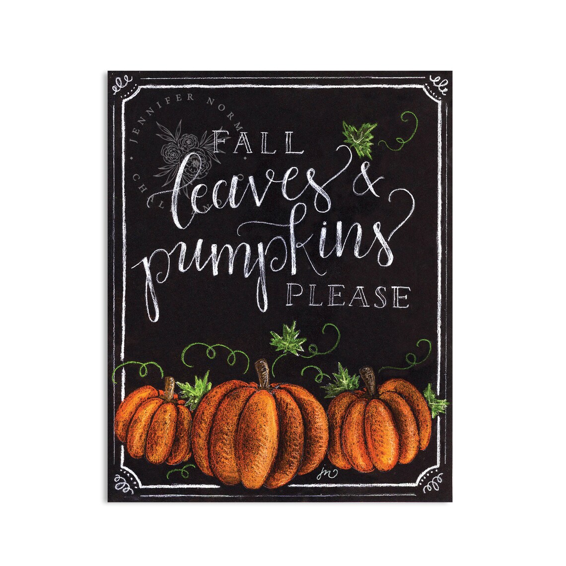 Pumpkins Please - Print - Chalkboard Art, Chalk Art, Fall Art, Fall ...