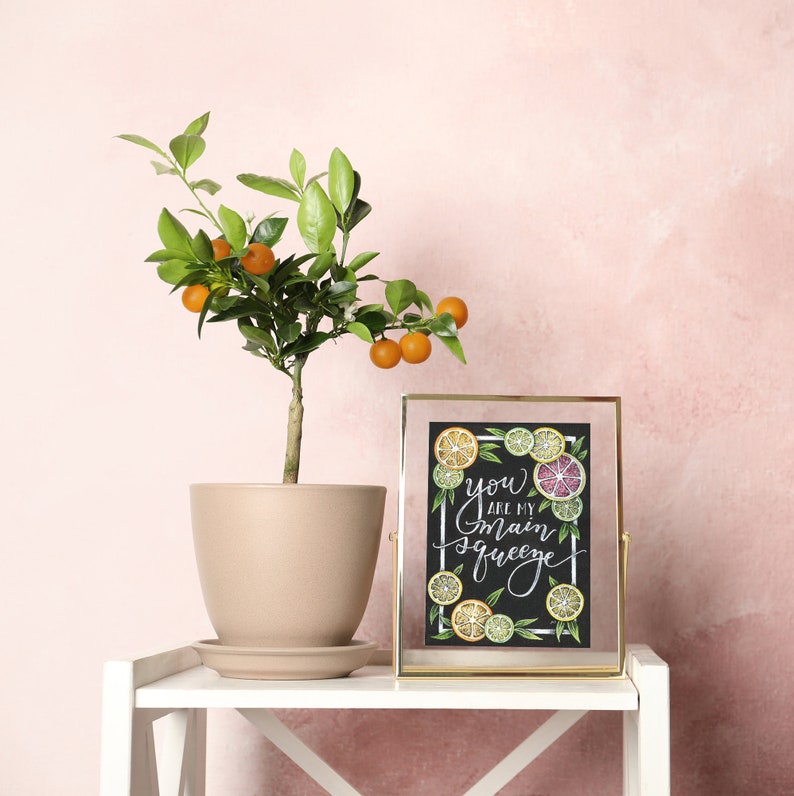 Main Squeeze Print Chalkboard Art Chalk Art Oranges - Etsy.de