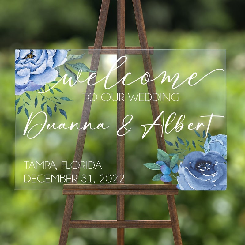 Blue Wedding Sign - Etsy