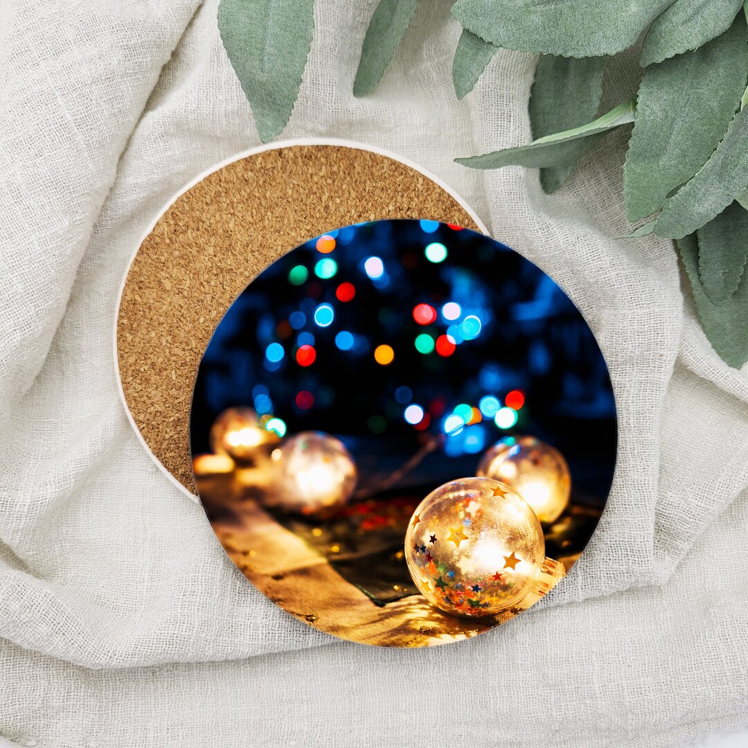 Set of Four Holiday Scene Coasters Unique Holiday - Etsy