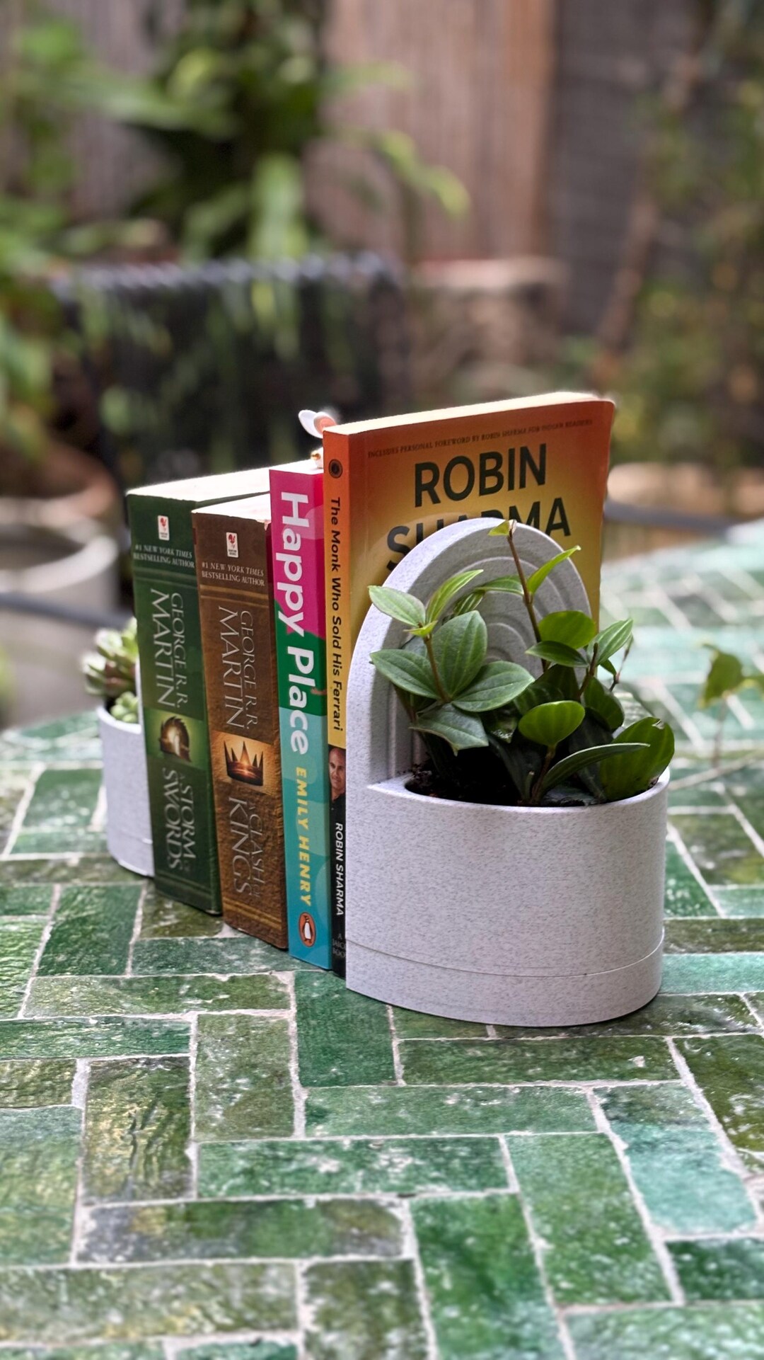 Dual Planter Bookends: Eco-friendly Indoor Plant Holders - Etsy