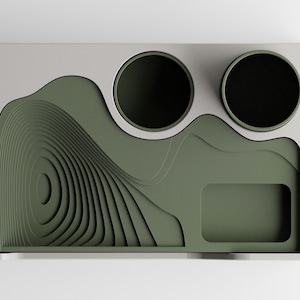 Custom 3D Desk Organizer: Modern Stepped Tray With Planter - Etsy