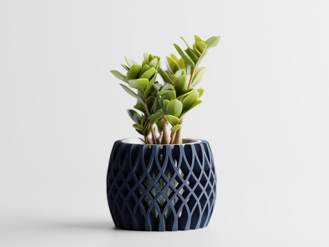 Interwoven 3D Printed Planter, 2 Part Color See Through, Woven Design ...