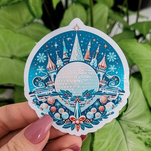 Epcot Sticker, Spaceship Earth Sticker, Christmas, Gift, Stickers ...