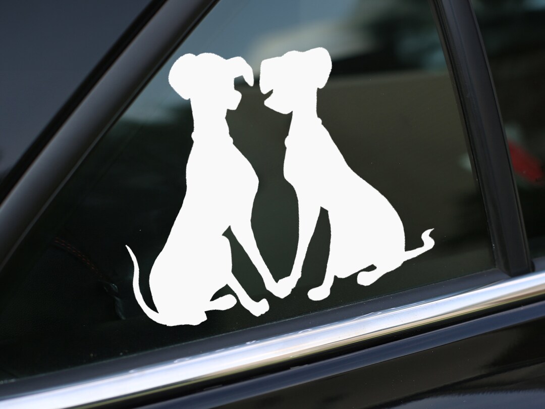 Pongo and Perdita Decal, 101 Dalmatians Decal, Car Decal, Wall Decal ...