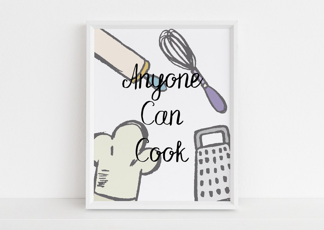Anyone Can Cook Wall Art, Ratatouille Decor, Wall Art, Gifts, Home ...