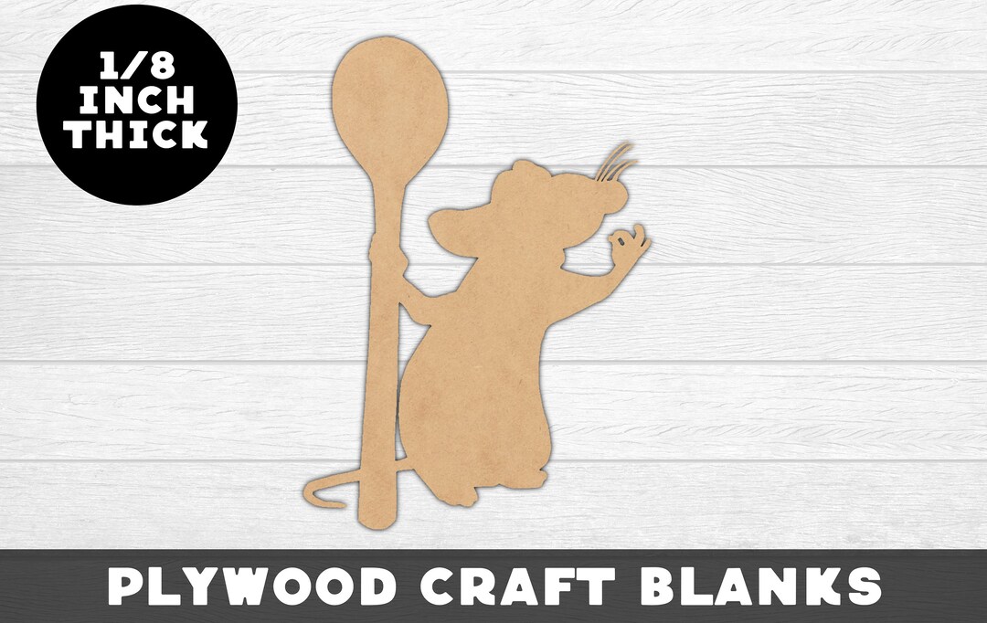 Ratatouille Wood Shape, Remy, Unfinished Wood, Craft Wood, Wood Cutout ...