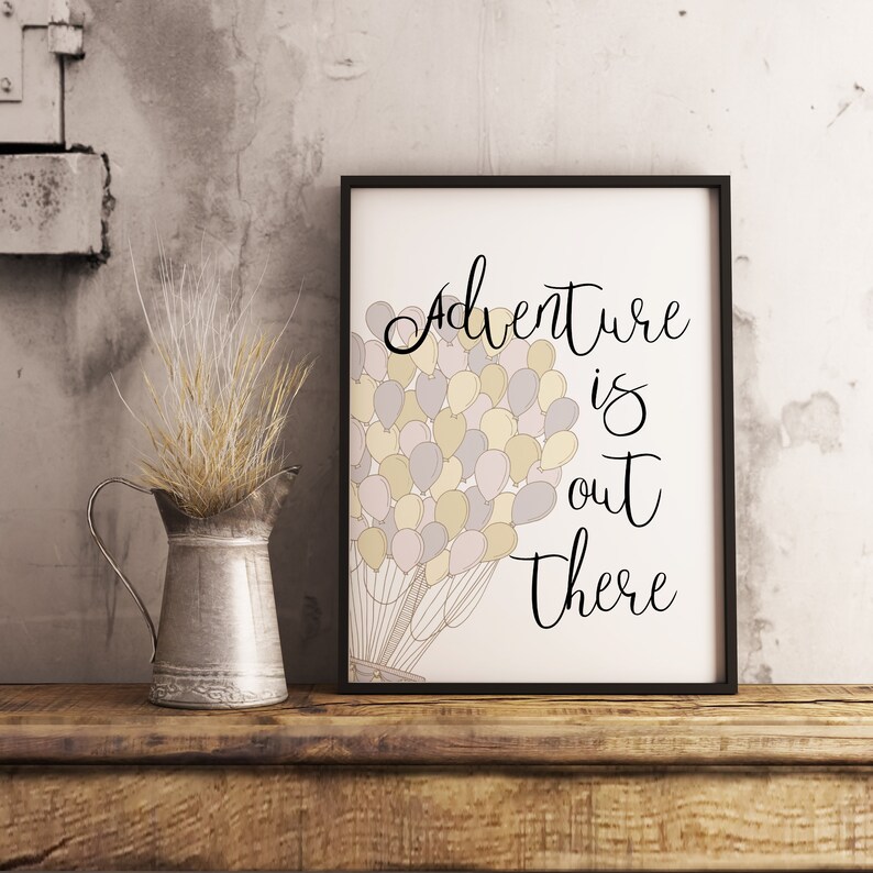 Adventure is Out There Wall Art, Wall Art, up Decor, Gifts, Home Decor ...