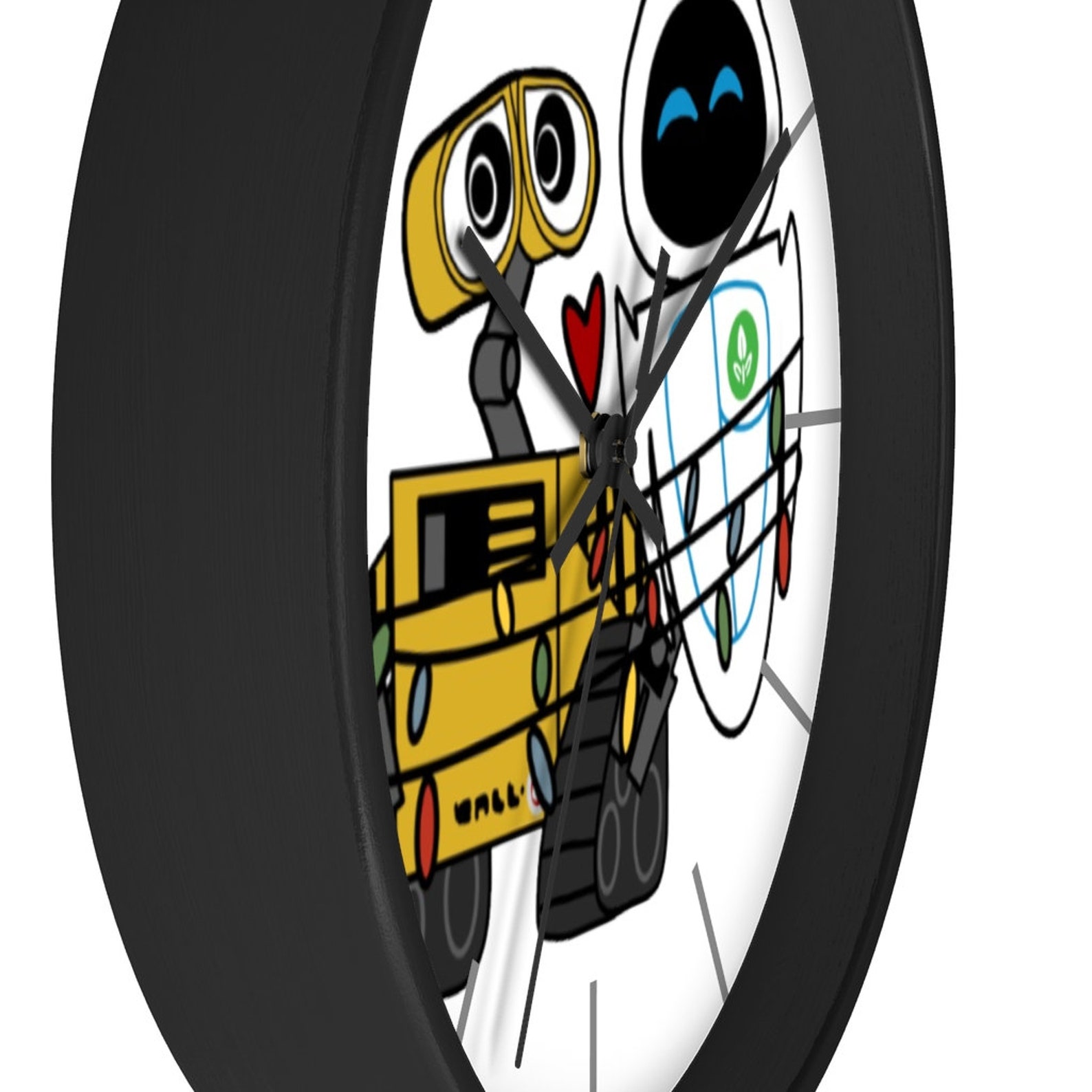 Wall-e & Eve Wall Clock, Home Decor, Gift, Wall Clock, Clock, Wall ...