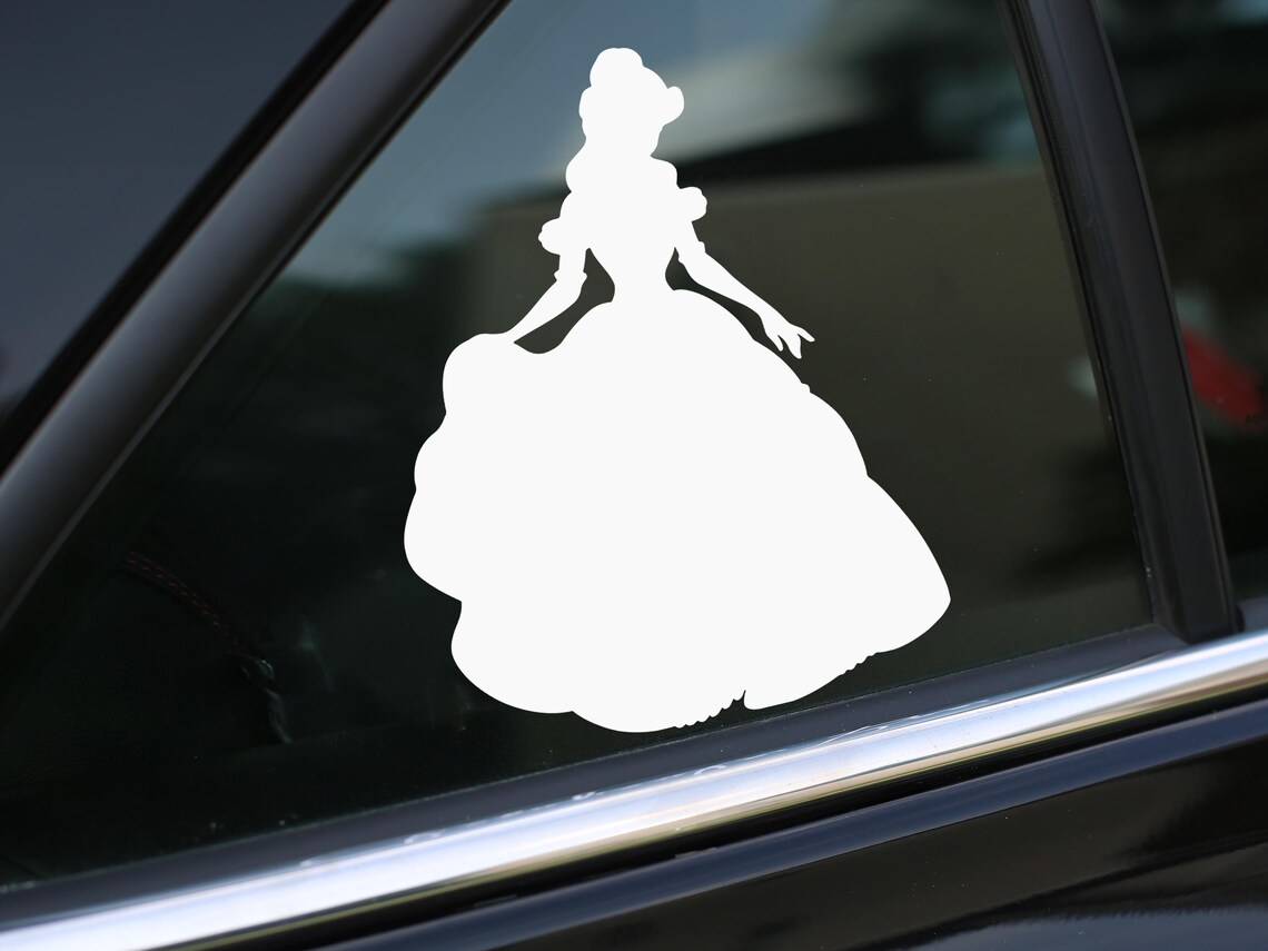 Belle Decal, Beauty and the Beast Decal, Car Decal, Wall Decal, Laptop ...