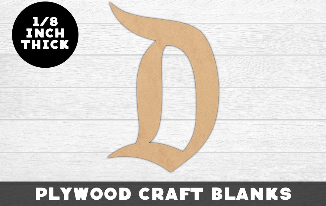 Vintage D Wood Shapeland, Unfinished Wood, Craft Wood, Wood Cutout ...