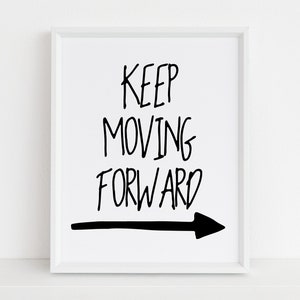 Keep Moving Forward Wall Art, You Can Do It Decor, Wall Art, Gifts ...