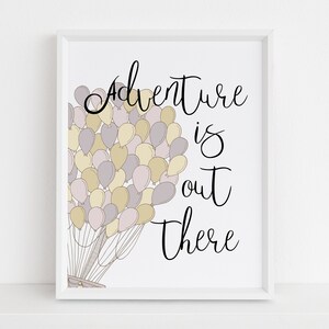 Adventure is Out There Wall Art, Wall Art, up Decor, Gifts, Home Decor ...