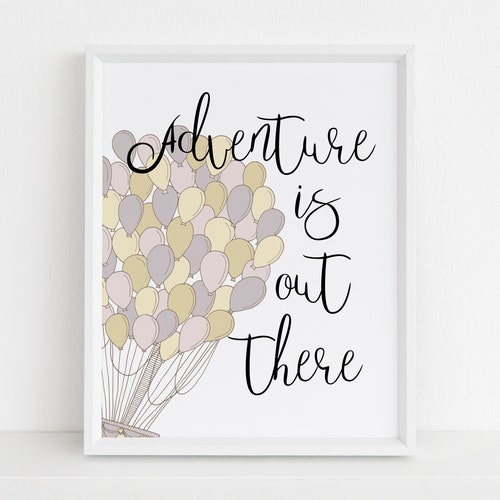 Adventure is Out There Wall Art Forest Nursery Decor | Etsy