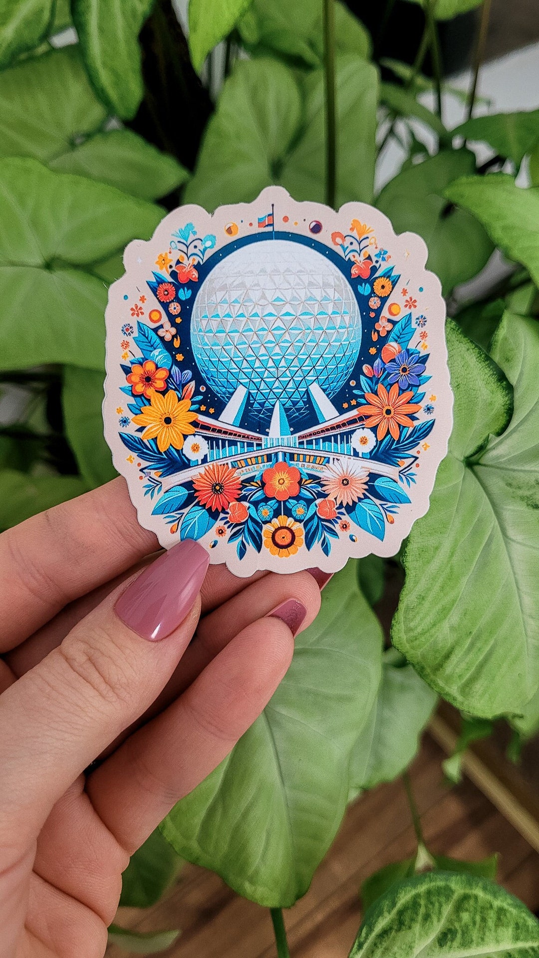 Epcot Sticker, Spaceship Earth Sticker, Flower and Garden Festival Gift ...