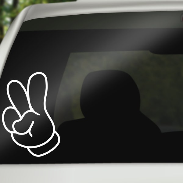 Mickey Mouse Peace Sign Car Decals - Etsy