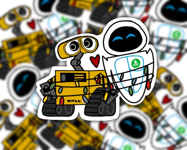 Walle and Eve Sticker Sticker Walle Sticker Gift Stickers - Etsy