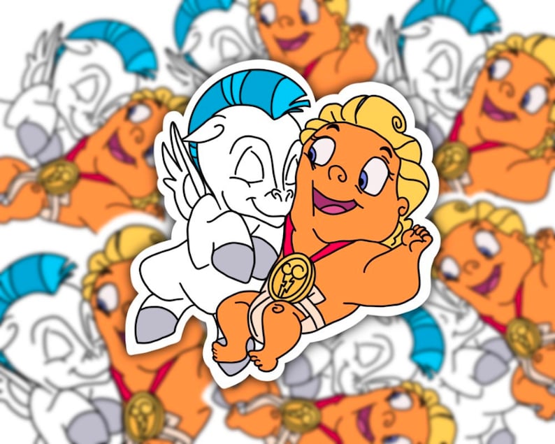 Hercules Sticker Sticker Baby Hercules Baby Pegasus | Etsy