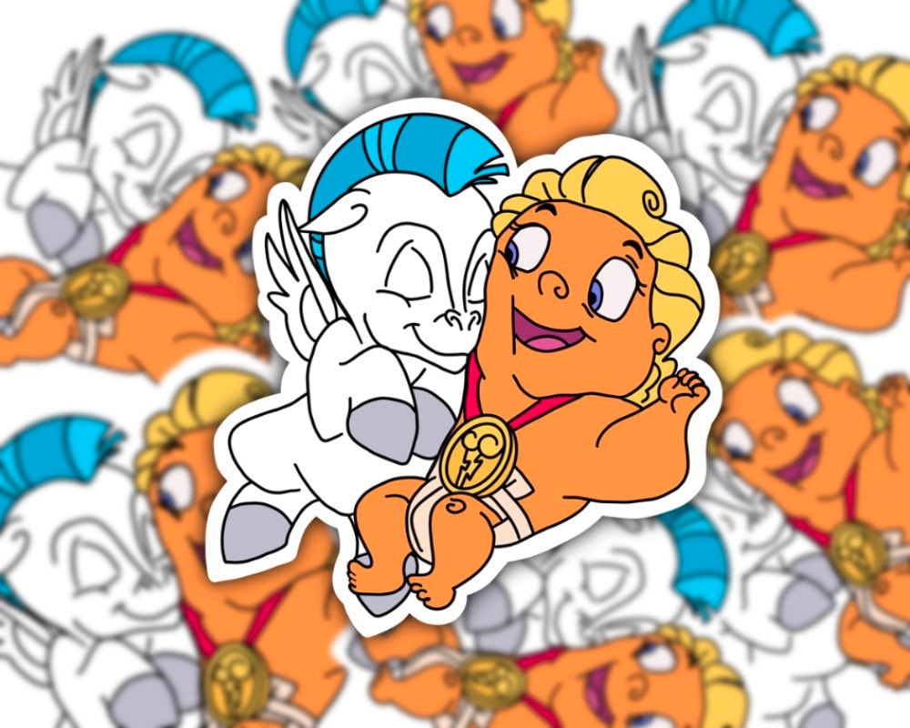 Hercules pegatina pegatina de Disney bebé Hércules bebé | Etsy