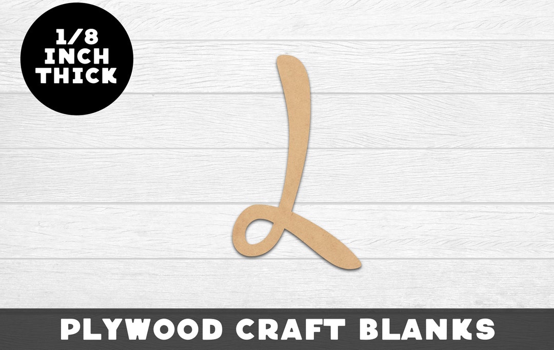L Wood Shape, Letter Font, Unfinished Wood, Craft Wood, Wood Cutout ...