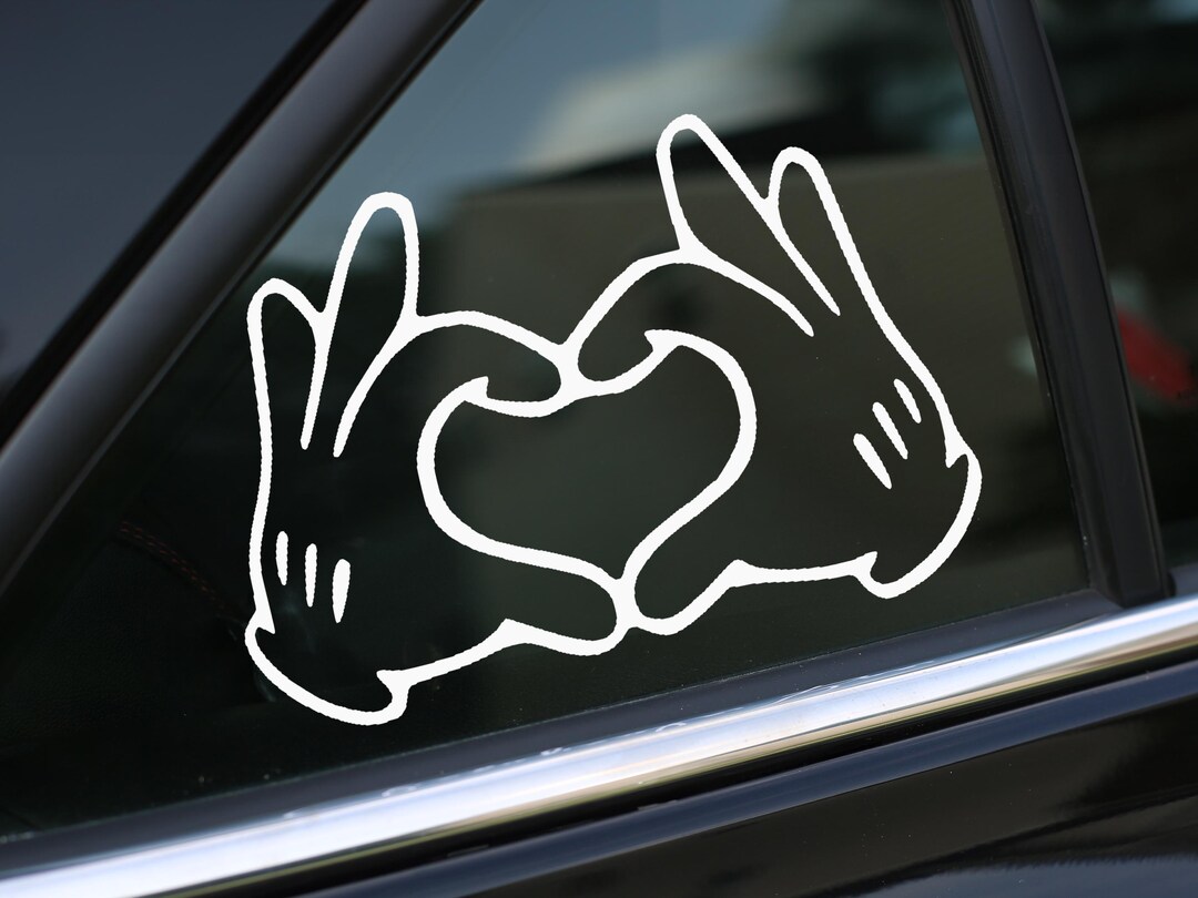 Mouse Love Decal, I Heart Mickey Decal, Car Decal, Wall Decal, Laptop ...