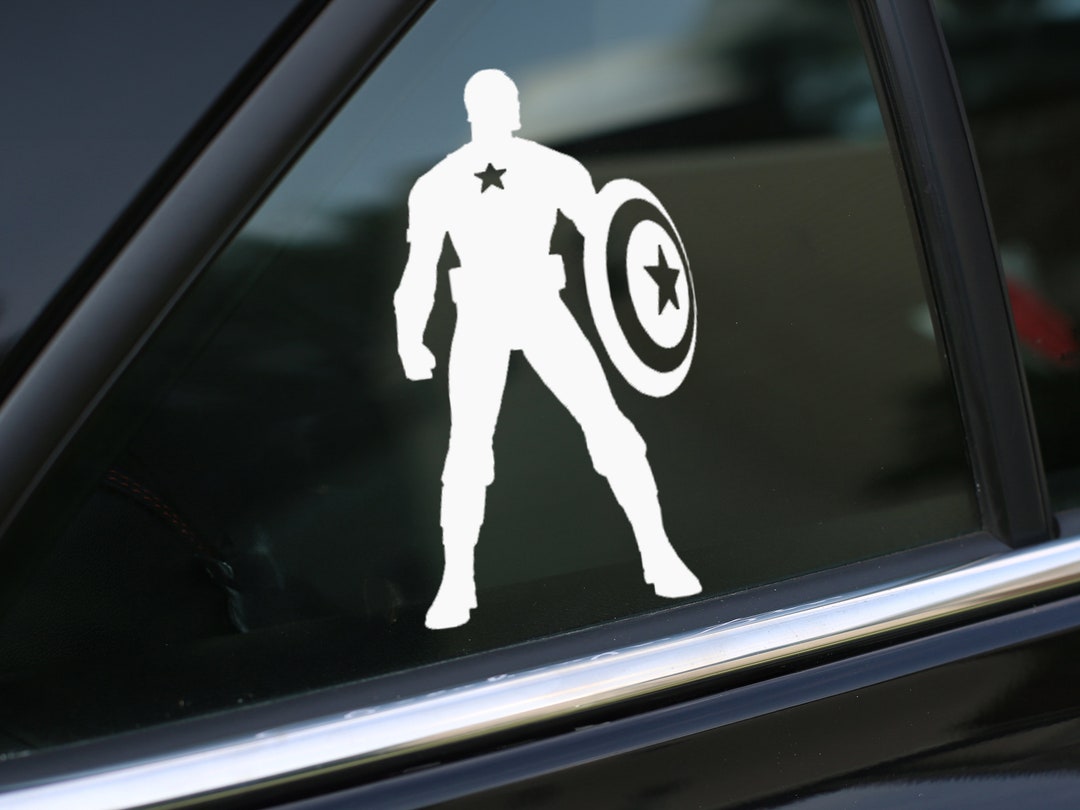 Captain America Decal, Marvel Decal, Avengers Decal for Car, Wall Decal ...