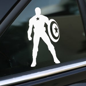 Captain America Decal, Marvel Decal, Avengers Decal for Car, Wall Decal ...