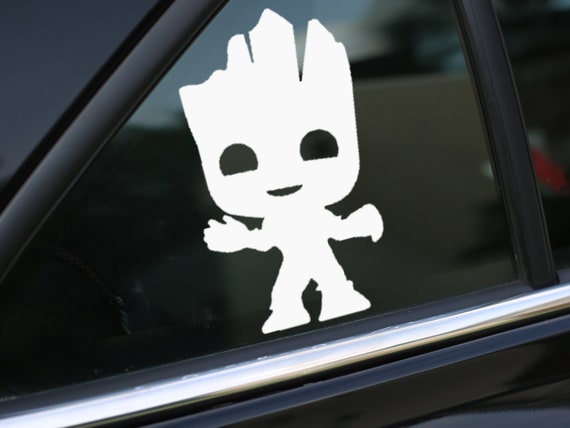 Groot Vinyl Decal Baby Groot Peeking Car Decal
