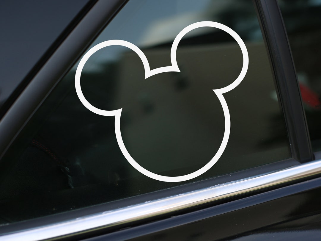 Mouse Head Outline Decal Park Decal, Car Decal, Wall Decal, Laptop ...