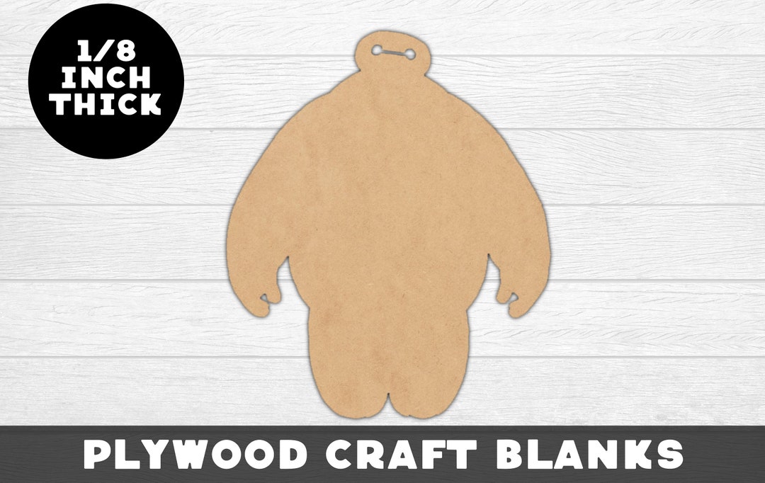 Baymax Wood Shape, Big Hero Six, Wood, Unfinished Wood, Craft Wood ...