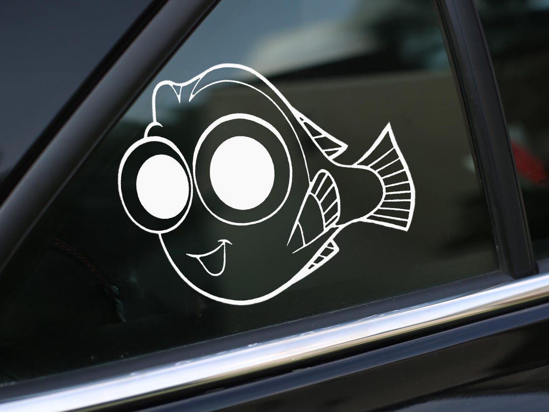 Baby Dory Decal, Finding Nemo Decal, Car Decal, Wall Decal, Laptop ...