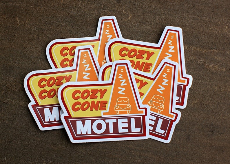 Cozy Cone Sticker Sticker Cars Sticker Cozy Cone Motel | Etsy