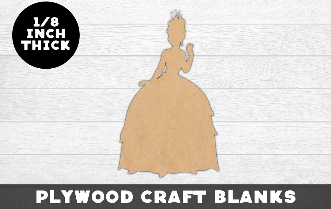 Tiana Wood Shape, Princess, Unfinished Wood, Craft Wood, Wood Cutout ...