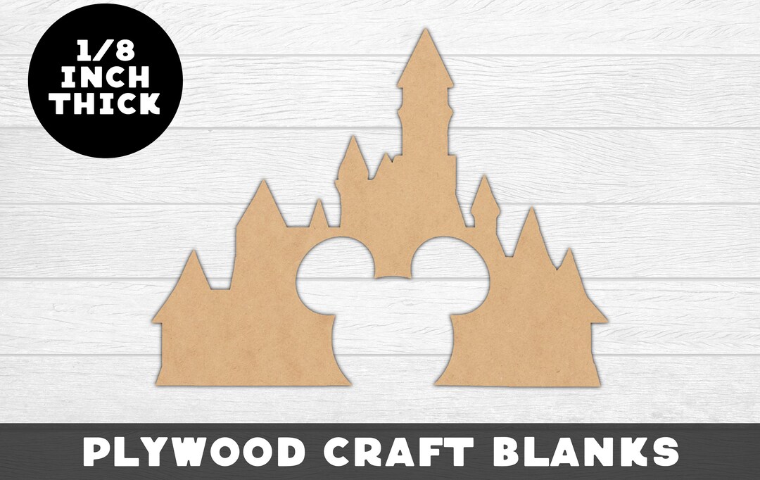 Mouse Castle Wood Shape, Unfinished Wood, Craft Wood, Wood Cutout ...