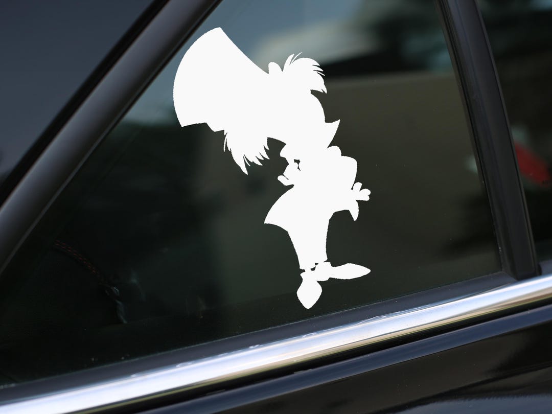 Mad Hatter Decal, Alice in Wonderland Decal, Car Decal, Wall Decal ...