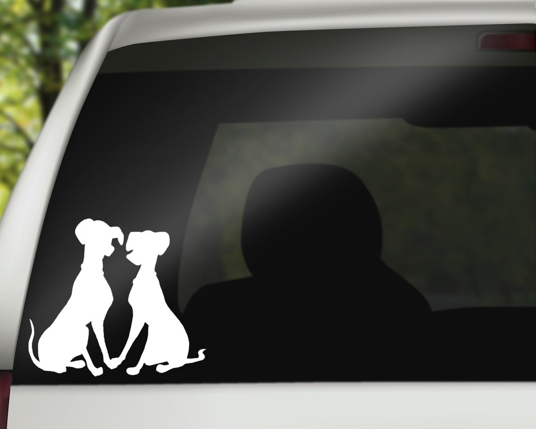 Pongo and Perdita Decal, 101 Dalmatians Decal, Car Decal, Wall Decal ...