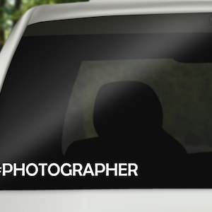 Photographer Decal, Photography Gift for Him or Her, Sticker for Car or ...