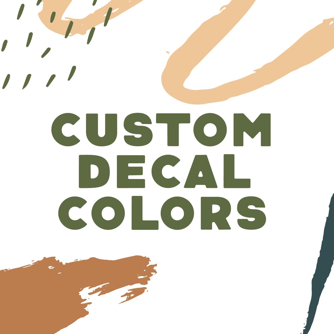 Custom Decal Colors, Decal Customization - ADD ON - Etsy