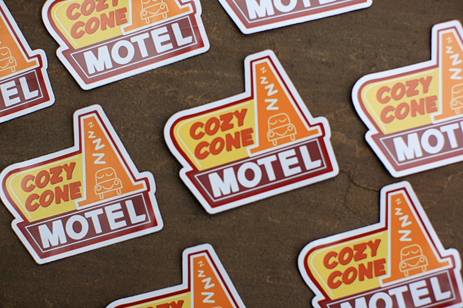 Cozy Cone Sticker Sticker Cars Sticker Cozy Cone Motel | Etsy