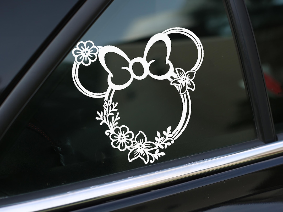 Minnie Mouse Decal, Car Decal, Wall Decal, Laptop Stickers, Vinyl Decal ...