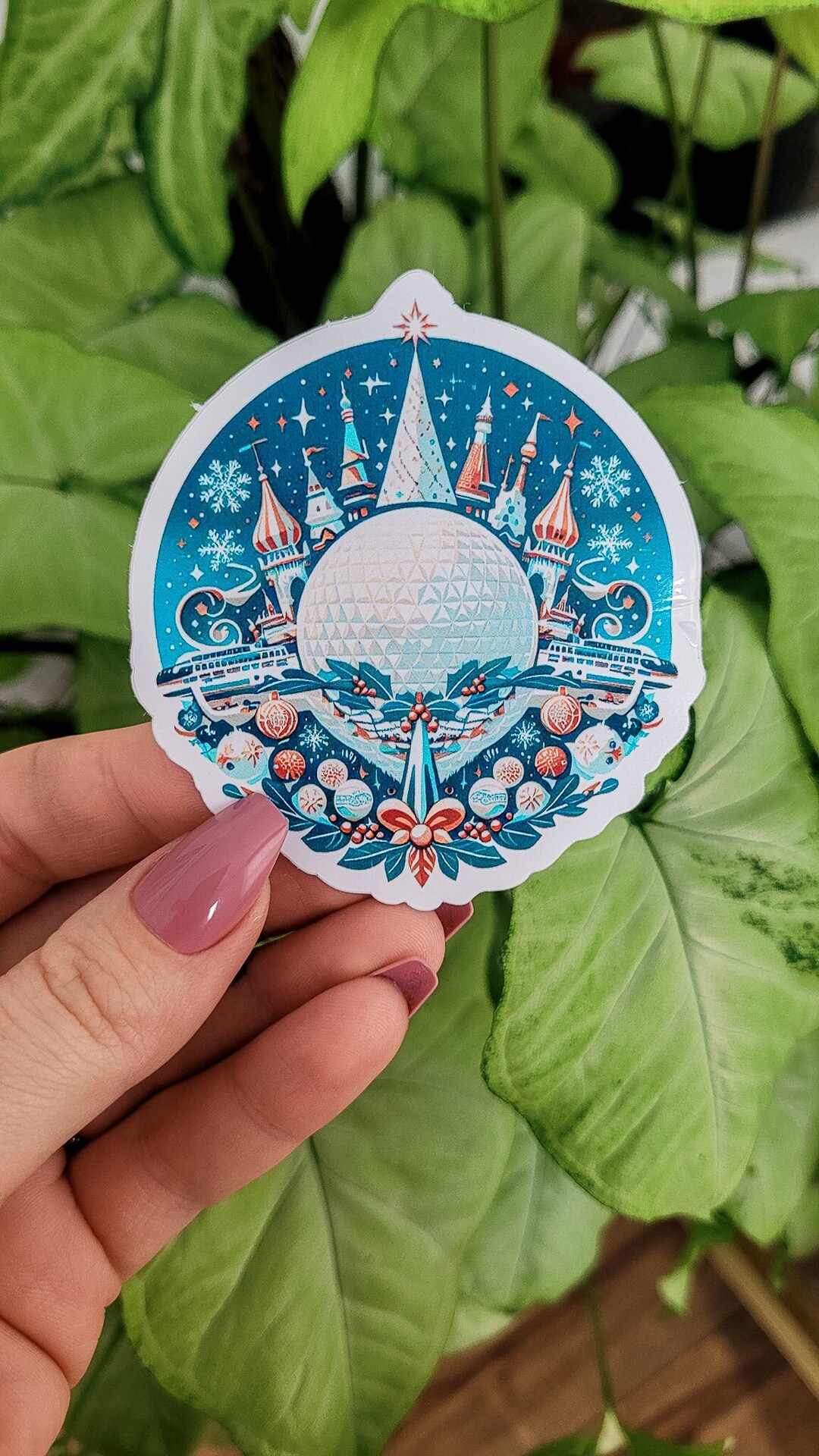 Epcot Sticker, Spaceship Earth Sticker, Christmas, Gift, Stickers ...