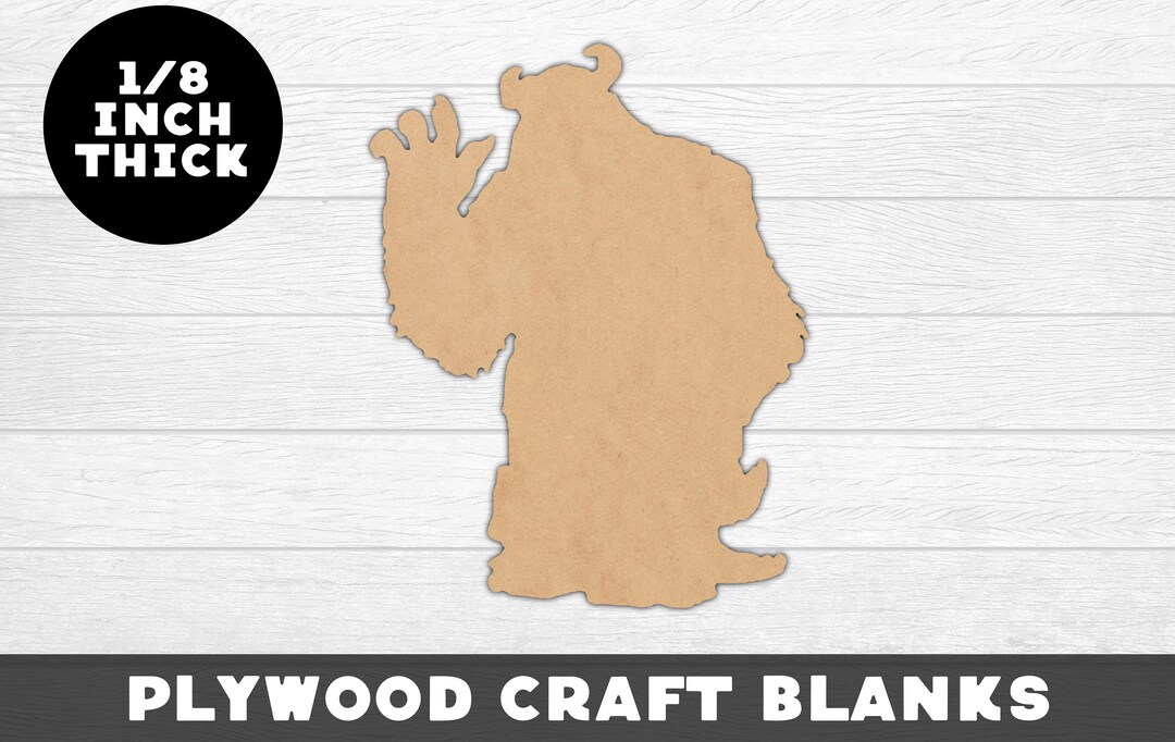 Sully Wood Shape, Monsters Inc, Unfinished Wood, Craft Wood, Wood ...