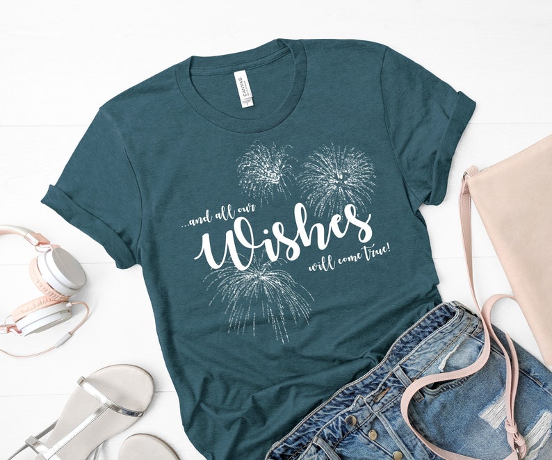Wishes Shirt, Wishes, Magic Kingdom Tee, Gift, Plus Size, Vacation ...