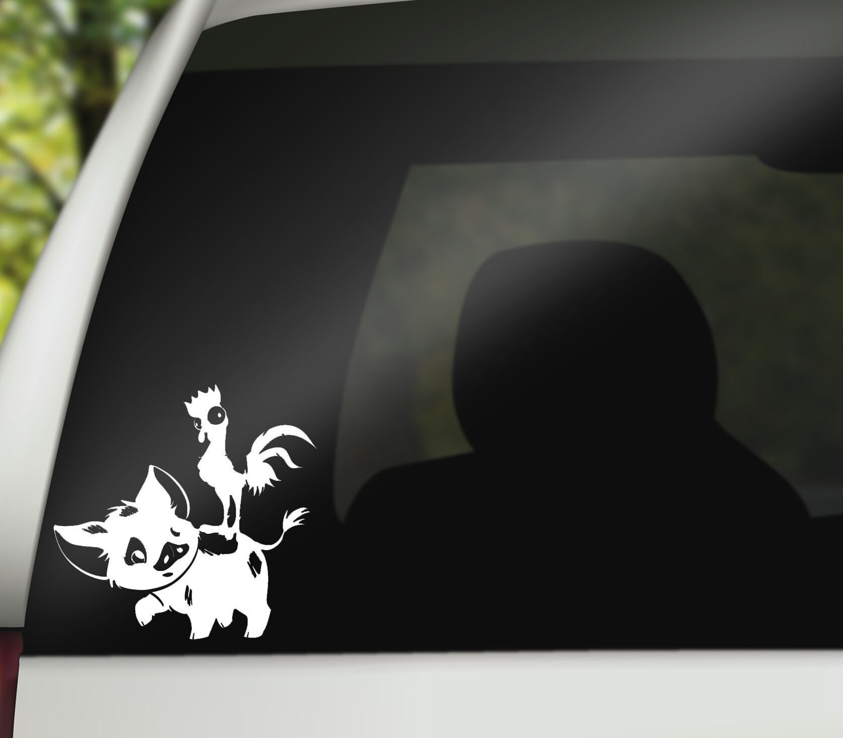 Pua and Hei Hei Decal, Moana Decal, Car Decal, Wall Decal, Laptop ...