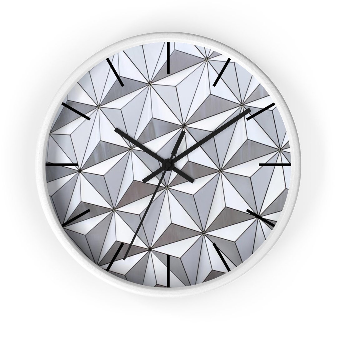 Epcot Wall Clock, Spaceship Earth, Home Decor, Gift, Wall Clock, Clock ...
