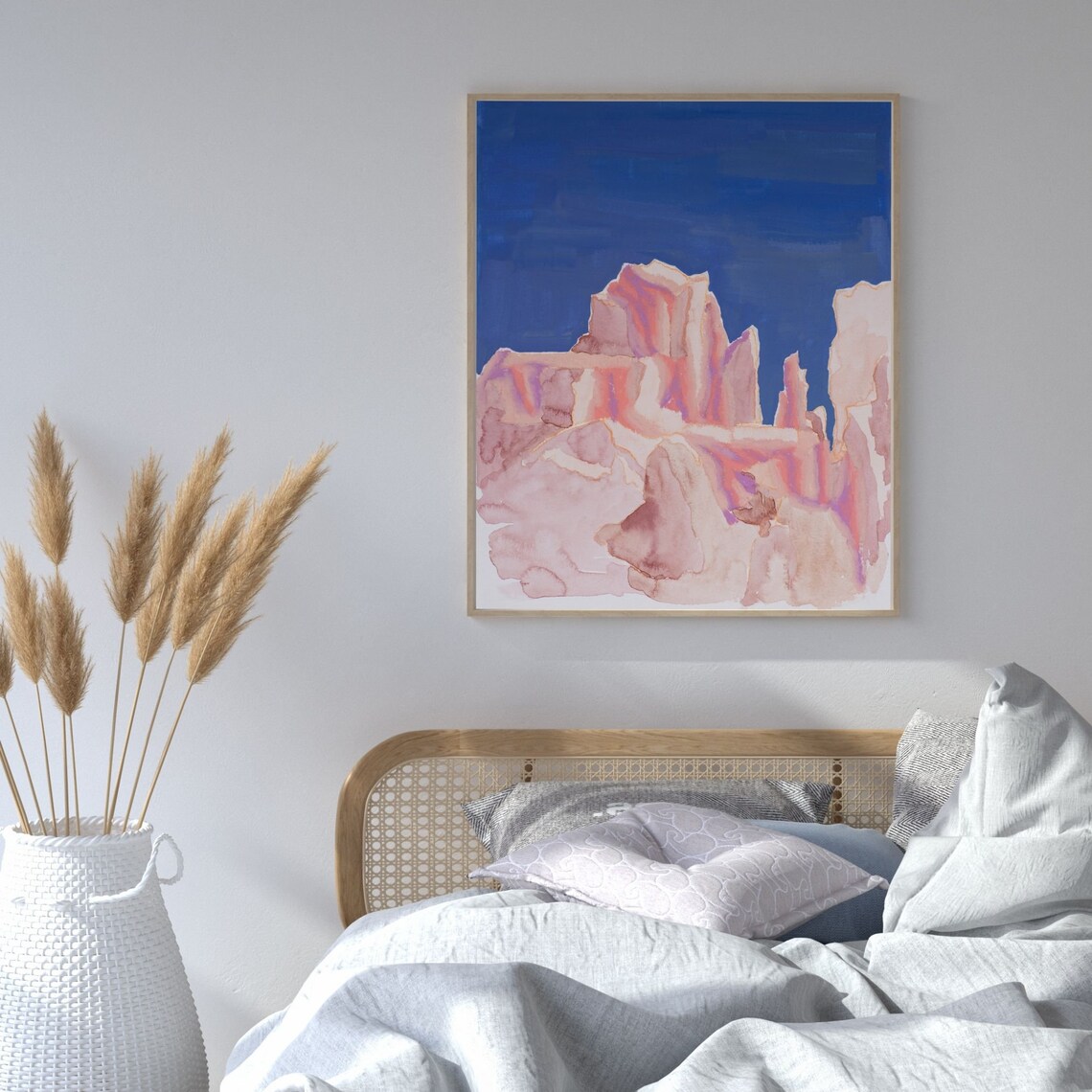 Abstract Sedona Desert Painting | Fine Art Print of Original Watercolor ...
